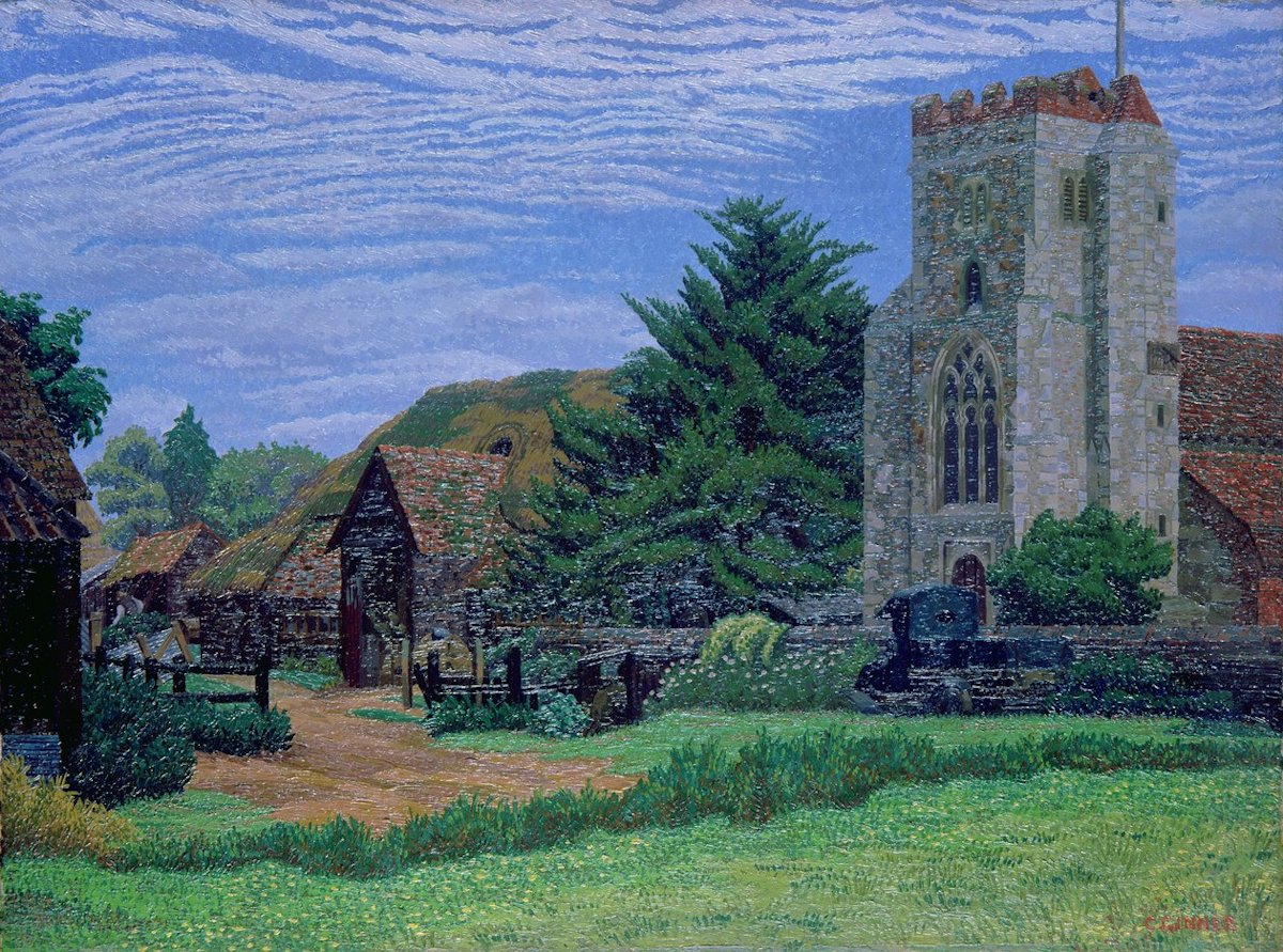 Iglesia y granero (1925) Charles Ginner